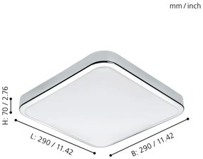 Eglo 96229 - LED koupelnové svítidlo MANILVA LED/16W/230V IP44