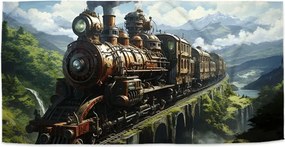Sablio Ručník Parní lokomotiva na viaduktu - 70x140 cm