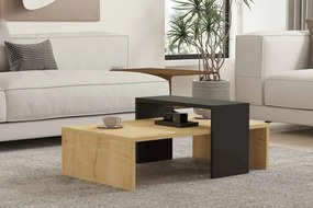Designový konferenční stolek Questa 80 cm dub / antracitový
