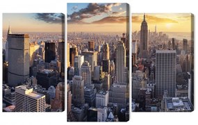 Vícedílný obraz 3D Panorama New York City Nedostatek Nedostatek Přírodní plátno 180x120