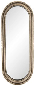 Oválné nástěnné zrcadlo s hnědým rámem Ann - 15*2*41 cm