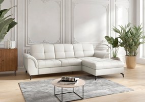 XXXLutz ROHOVÁ SEDAČKA, textil, kůže, bílá Sit & More - Sedací soupravy - 000144016321