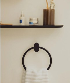 Černý nástěnný držák na ručníky z nerezové oceli Arely – Kave Home