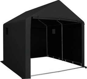 Costway Voděodolný přístřešek na kola 210 × 238 × 211 cm, stříbrný