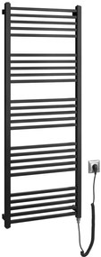 Sapho METRO-E elektrický koupelnový radiátor rovný 500 x 1340 mm 500 W černá mat ME513B