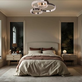 Toolight Toolight, LED krystalové stropní svítidlo s dálkovým ovládáním 42W, G003-C, zlatá lesklá, OSW-09744
