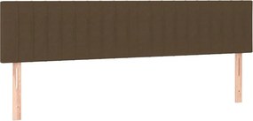 Box spring postel s matrací tmavě hnědá 200x200 cm textil 3140244