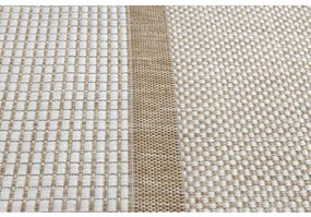 koberec SISAL SION Rám 21782 ploché tkaní ecru, béžová velikost 180x270 cm | krásné koberce cz