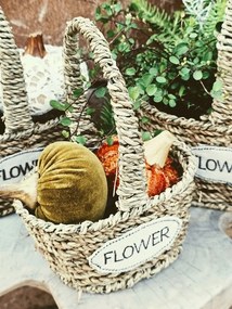 Tmavě cihlová látková dekorace dýně Pumpkin S - Ø 9*8 cm