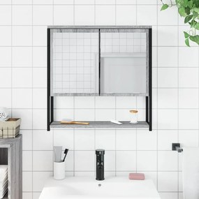 vidaXL Koupelnová skříňka se zrcadlem 60x16x60 cm kompozit [842424] Barva: Černá