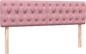 Box spring postel s matrací růžová 160x210 cm samet 3316508