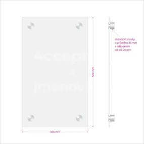 ACCEPT Hlavní orientační tabule Clear CL4 - rozměr 300 x 500 mm