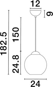 Závěsné svítidlo NOVA LUCE MIDORI E27 9009241 bez žárovky
