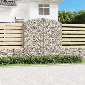 Klenutý gabionový koš 200 x 50 x 200/220 cm pozinkované železo 153480