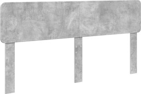 Rám postele s čelo Betonově šedá 200 x 200 cm Kompozitní dřevo 3412335