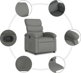 Polohovací křeslo tmavě šedé látkové 3205805