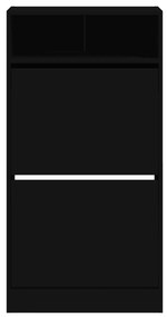 Botník černý 60 x 34 x 116 cm kompozitní dřevo - Default Title