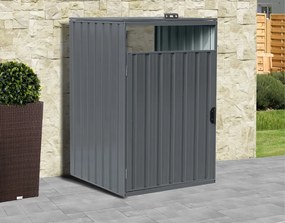 Přístřešek na popelnici BestBerg KP-1A / 0,6 m² / 80 x 122 x 80 cm / šedá