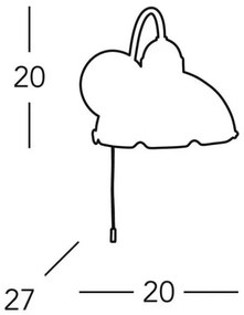 Kolarz 731.61.21 - Nástěnné svítidlo NONNA 1xE27/75W/230V zelená