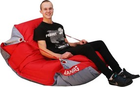 BeanBag Sedací vak 189x140 duo scarlet rose - gray