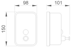 NOFER, Dávkovač tekutého mýdla 600 ml, nerez mat, 03001.06.S