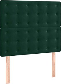 Čelo postele tmavě zelené 80x5x118/128 cm sametové 3116799