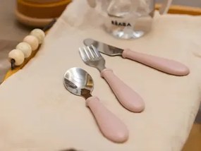 Beaba Dětský příbor 3-dílný Cotton Candy / Dětský příbor / nerezová oc
