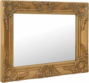 Nástěnné zrcadlo barokní styl 50 x 40 cm zlaté 320309