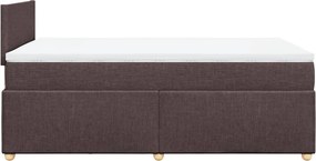 Box spring postel s matrací tmavě hnědá 120x200 cm textil 3286643