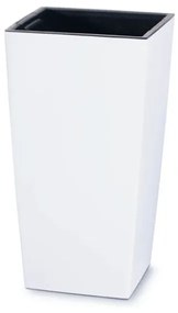 PROSPERPLAST Květináč - URBI SQUARE Rozměr: 24x24 cm, Barva: bílá