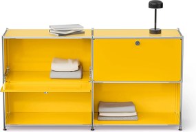 Tchibo - Kovová odkládací skříňka »Cn3« se 2 přemístitelnými výklopnými dvířky - barva: chrom