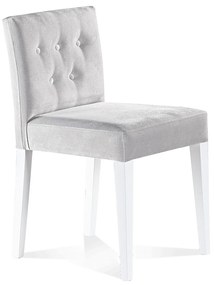 Dětská čalouněná židle Quadrat - šedá/bílá