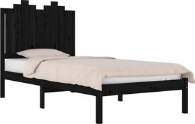 vidaXL Rám postele masivní borovice 75 x 190 cm Small Single [3103741] Barva: Černá