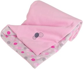 Kaarsgaren Zateplená dětská deka 70x100 cm puntíky růžová