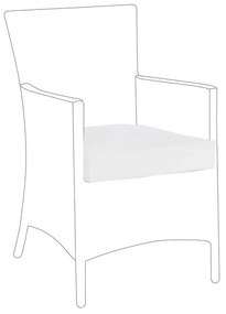 Sada 8 povlaků na polštáře z ratanového nábytku v lomené bílé barvě ITALY Beliani