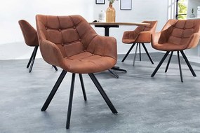 Designová jídelní židle Miramar mikrovlákno koňaková