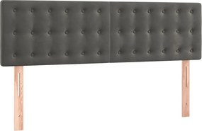 Box spring postel s matrací tmavě šedá 140x200 cm samet 3141546