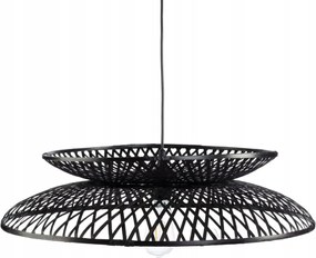 Závěsná lampa boho Zen Black bambusová velká 60 cm TH27