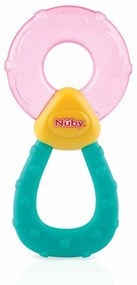 NUBY Kousátko chladící s destilovanou vodou 3m + růžovo-mint