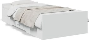 Rám postele se zásuvkami bílý 75 x 190 cm kompozitní dřevo 3280349
