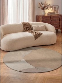Béžový vlněný kulatý koberec ø 160 cm Ovia – Villeroy&amp;Boch