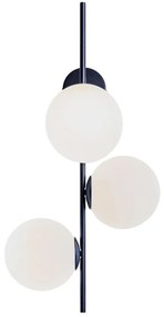 OnaDnes -20% Nordic Design Bílo černé skleněné nástěnné světlo Bubbly 75 cm