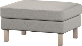 Potah na podnožku IKEA Karlstad barva šedá látka pletený vzor