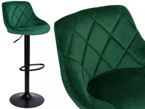 Barová židle CYDRO samet zelená