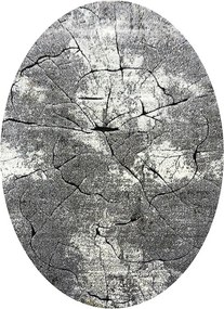 BE Koberec Miami 129 GREY - šedý oválný Rozměr: 140x190 cm