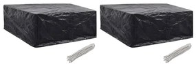Plachty na zahradní nábytek 2 ks 10 oček 260 x 260 x 90 cm 279130