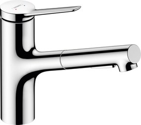 Hansgrohe Zesis M33, dřezová baterie 150, s výsuvnou sprškou, EcoSmart, chromová, 74810000