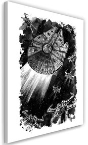 Gario Obraz na plátně Star Wars, Millennium Falcon X-Wing - Dr.Monekers Rozměry: 40 x 60 cm