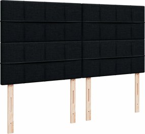 Box spring postel s matrací černá 200x200 cm textil 3291389