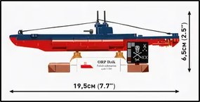 COBI 4864 Ponorka ORP Dzik (II WW) / 148 kostek / 1:300 / od 7 let